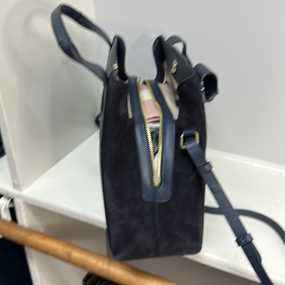 RADLEY LONDON | Bags | Nwt Radley London Baylis Road Navy Blue Suede ...